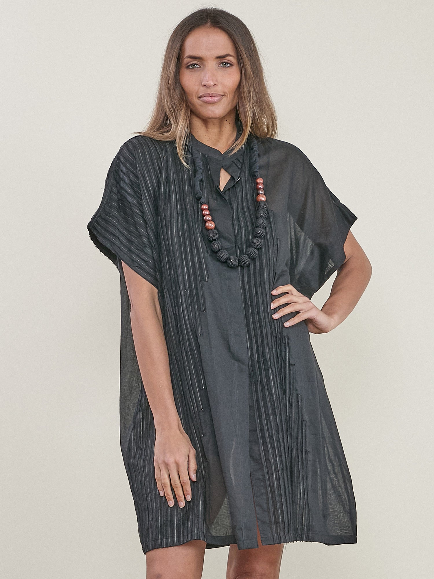 Ananda Dress Black | Vestidos Algodón Mujer Poc A Poc